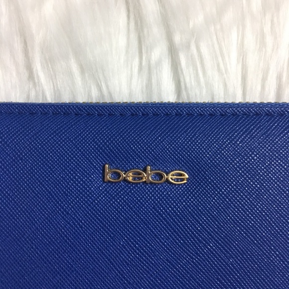 bebe | Bags | New Bebe Blue Zip Wallet W Gold Tassel | Poshmark